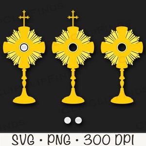 Monstrance Bundle, Eucharist, Body of Christ, SVG, PNG, Clip Art ...