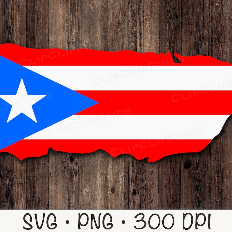 Puerto Rico Flag Svg - Etsy