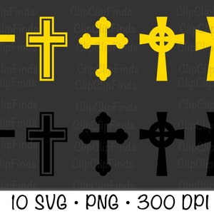 Cross SVG Cross Bundle Pack Cross Vector Christian Cross - Etsy