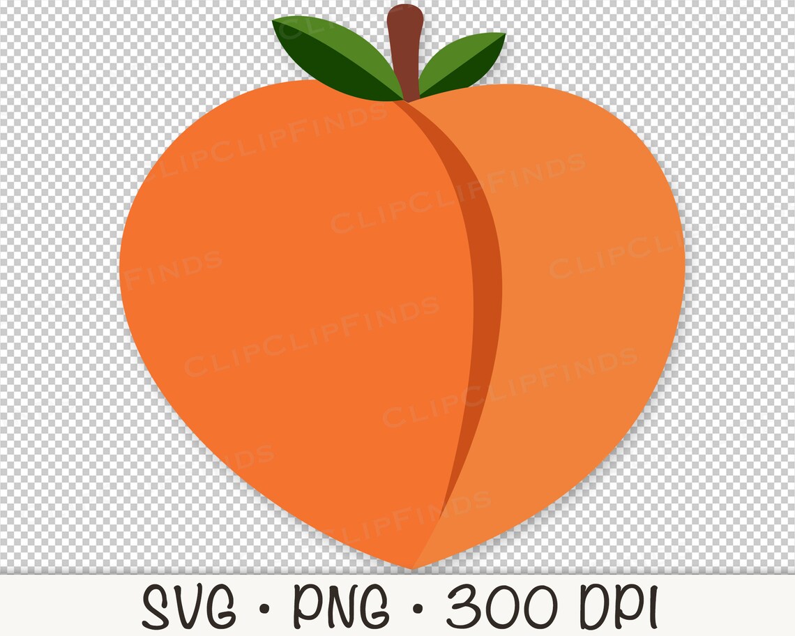 Peach SVG Vector Cut File Peach PNG Peach Clipart - Etsy