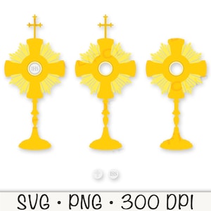 Monstrance Bundle, Eucharist, Body of Christ, SVG, PNG, Clip Art ...
