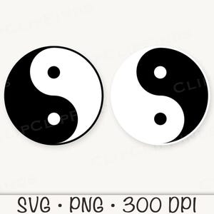Ying Yang, SVG, PNG, Clipart, Instant Digital Download - Etsy
