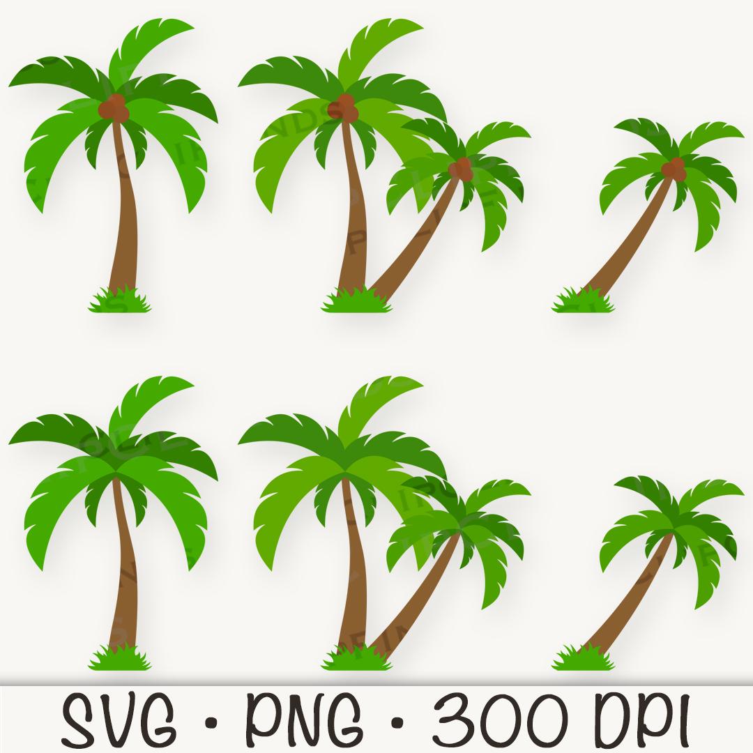 Coconut Palm Tree, SVG PNG, Tropical Tree, Vacation, Island, Hawaii ...