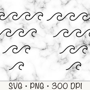 Waves SVG, Beach Waves SVG, Ocean Waves Clipart, Simple Minimalist ...