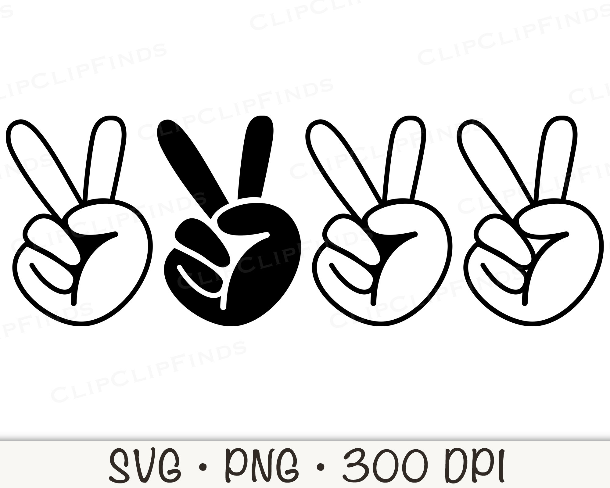 Peace Sign SVG: Hand Drawn Vector Cut File (digital Download) - Etsy