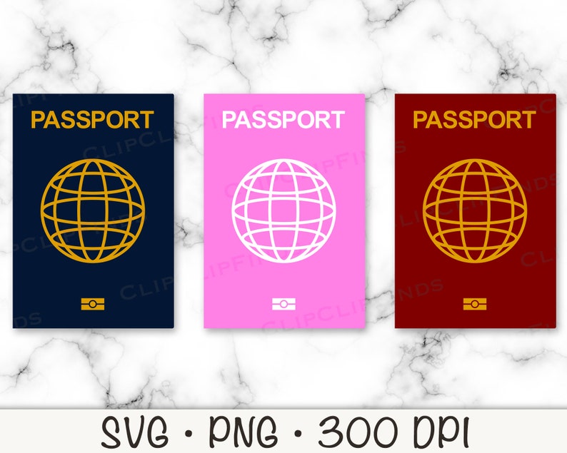 Passport SVG Clipart: Travel Vector Cut File (digital Download) - Etsy