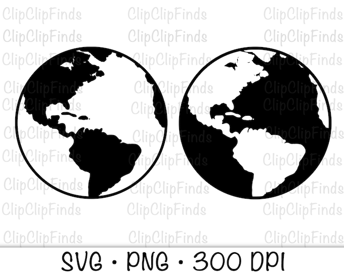 Planet Erde SVG und PNG Cut Dateien, Digital Download Bundle - Etsy.de