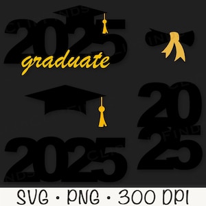 2025 Graduation Cap, Tassel, Certificate Bundle, Cake Topper ...