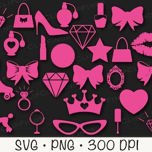 Pink Doll Icon Clipart SVG, Princess Babe PNG, Retro Seal Logo Icon ...