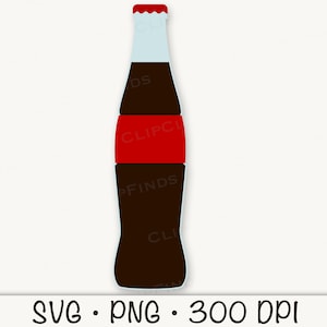 Soda Bottle SVG, Soda Pop Clipart, Soda PNG, Instant Digital Download ...