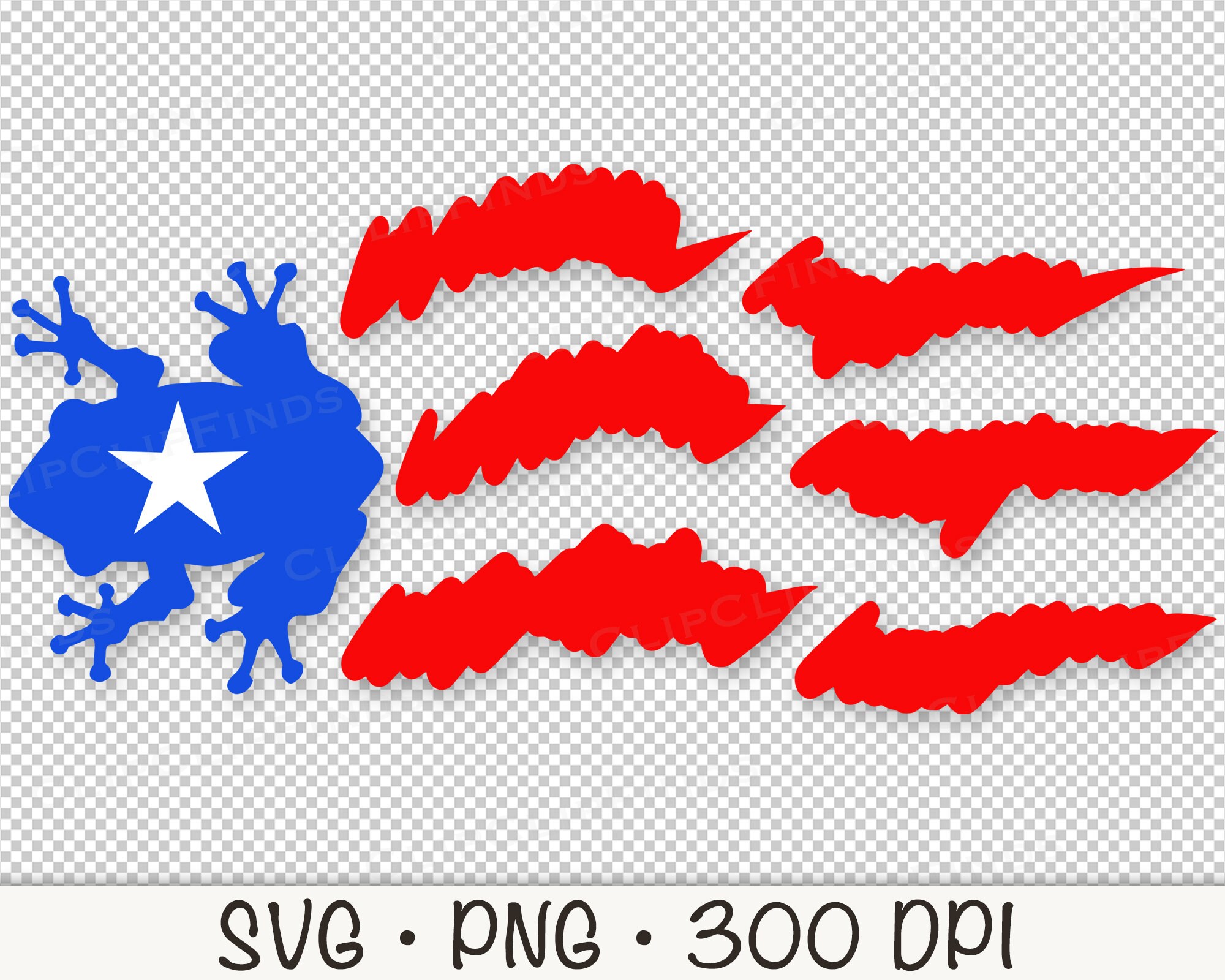 Puerto Rican Coqui Flag SVG Vector Cut File and PNG - Etsy Singapore