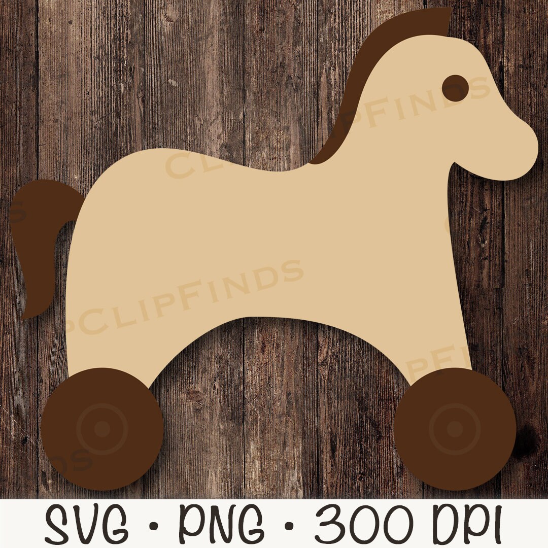 Rocking Horse SVG, Wooden Rocking Toy Horse Clip Art, Wooden Toy Horse ...