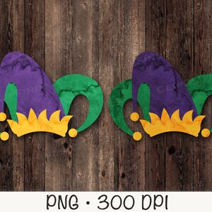 Watercolor Mardi Gras Jester Hat Mardi Gras Sublimation PNG - Etsy