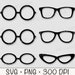 Glasses SVG, Glasses Silhouette PNG, Glasses Shapes, Vintage Glasses ...