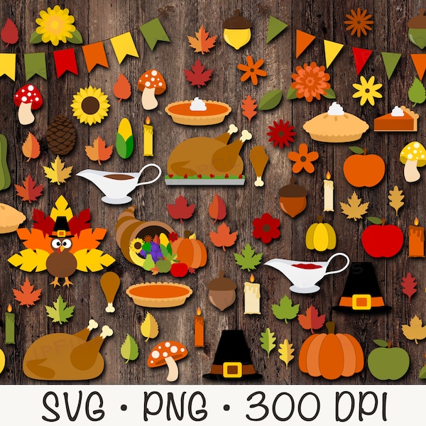 Clip Art Thanksgiving - Etsy