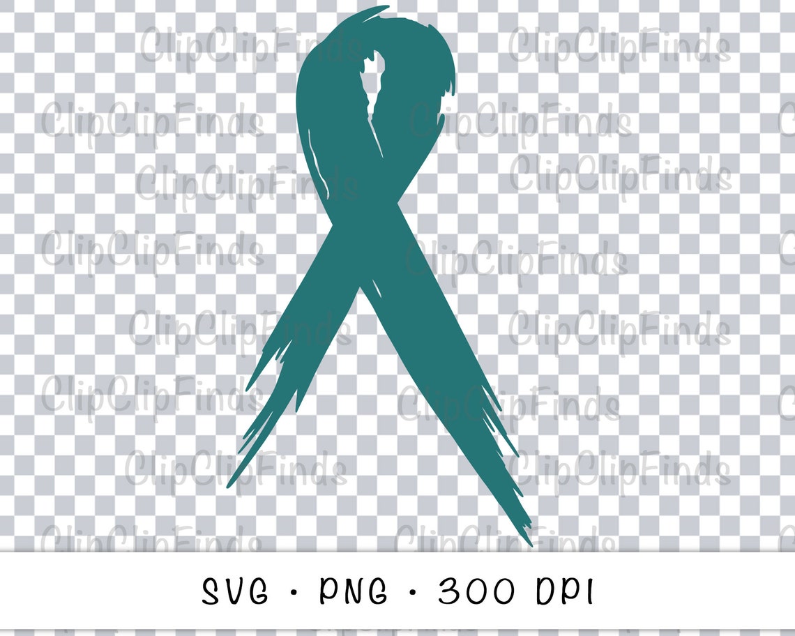 Sexual Assault Awareness Teal Distressed Brush Stroke Ribbon - Etsy