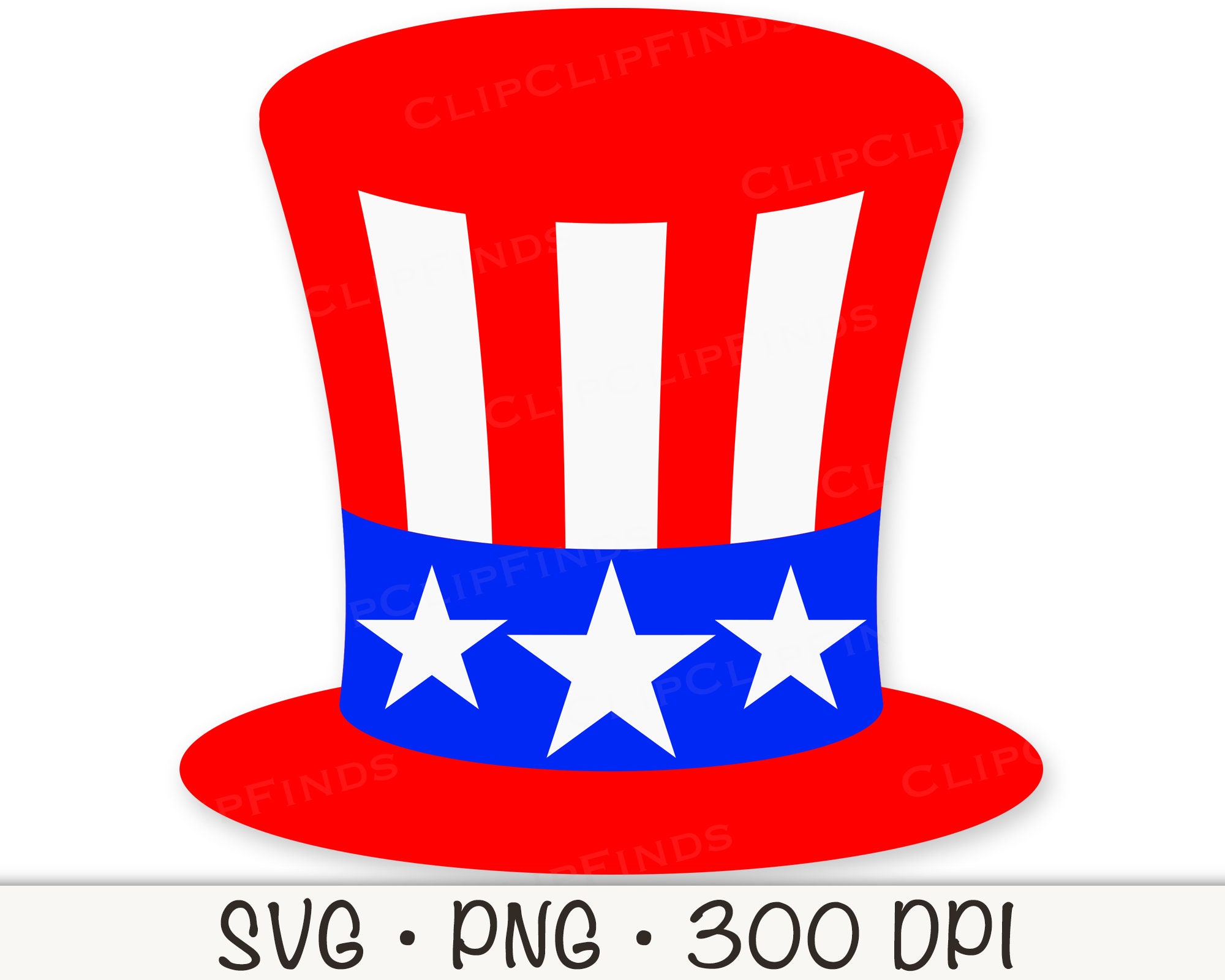 Uncle Sam Hat Patriotic Hat July 4th SVG Vector Cut File - Etsy