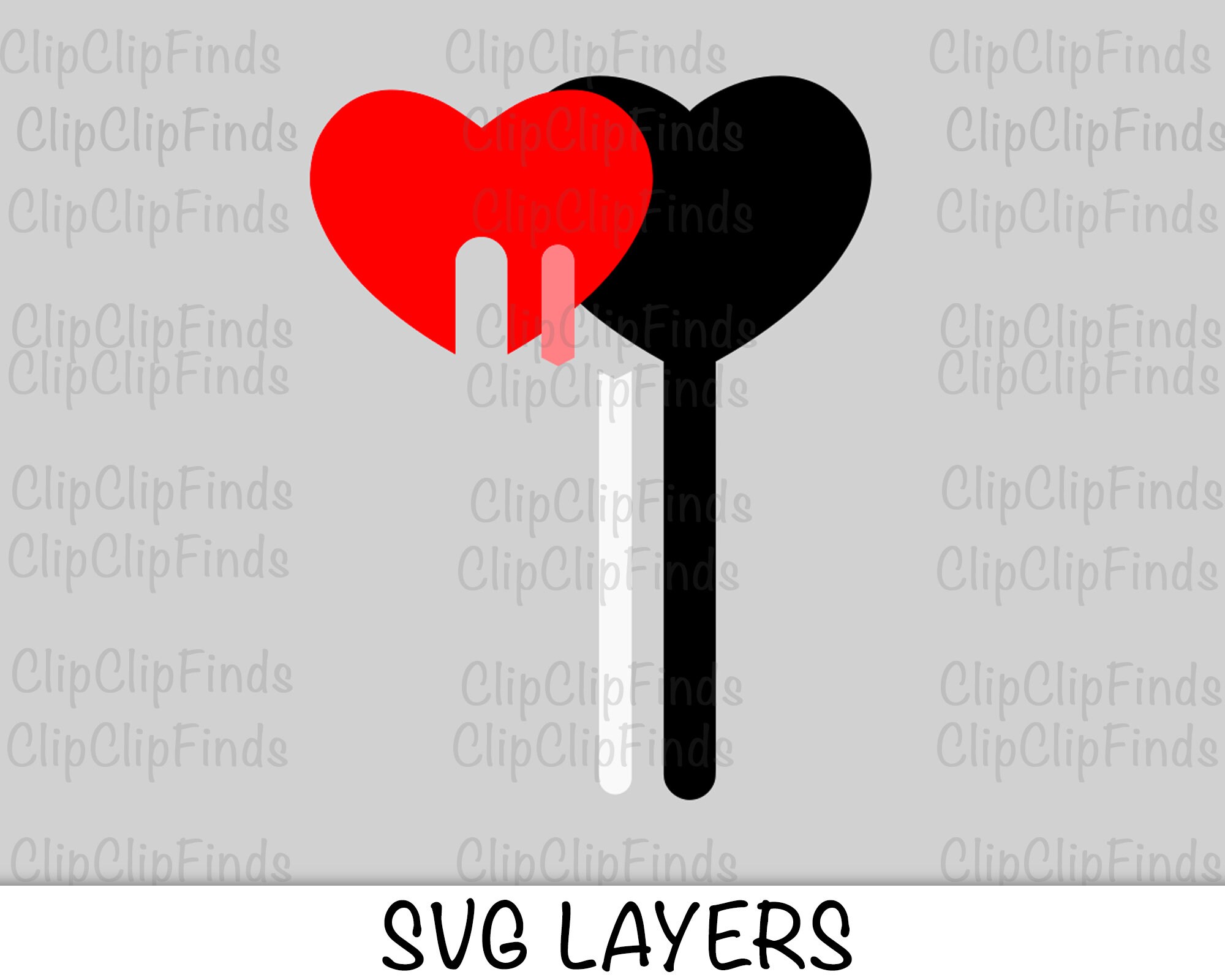 Valentine's Day Lollipop Heart Lollipops SVG PNG - Etsy