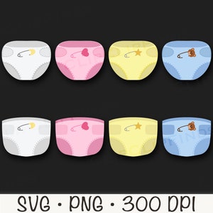 Diapers SVG, Diapers PNG Clipart, Blue Diaper, Pink Diaper, Yellow ...