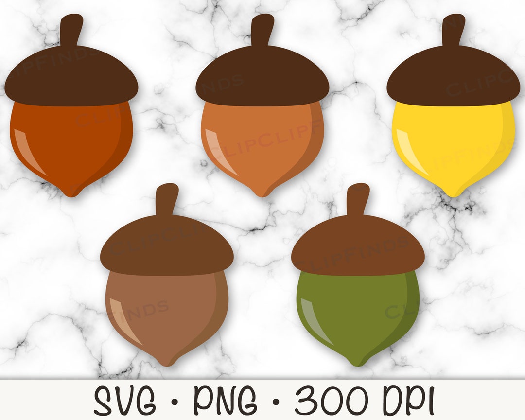 Acorn, Acorn Clip Art, Fall, Acorn Bundle, Assorted Colors, SVG, PNG ...