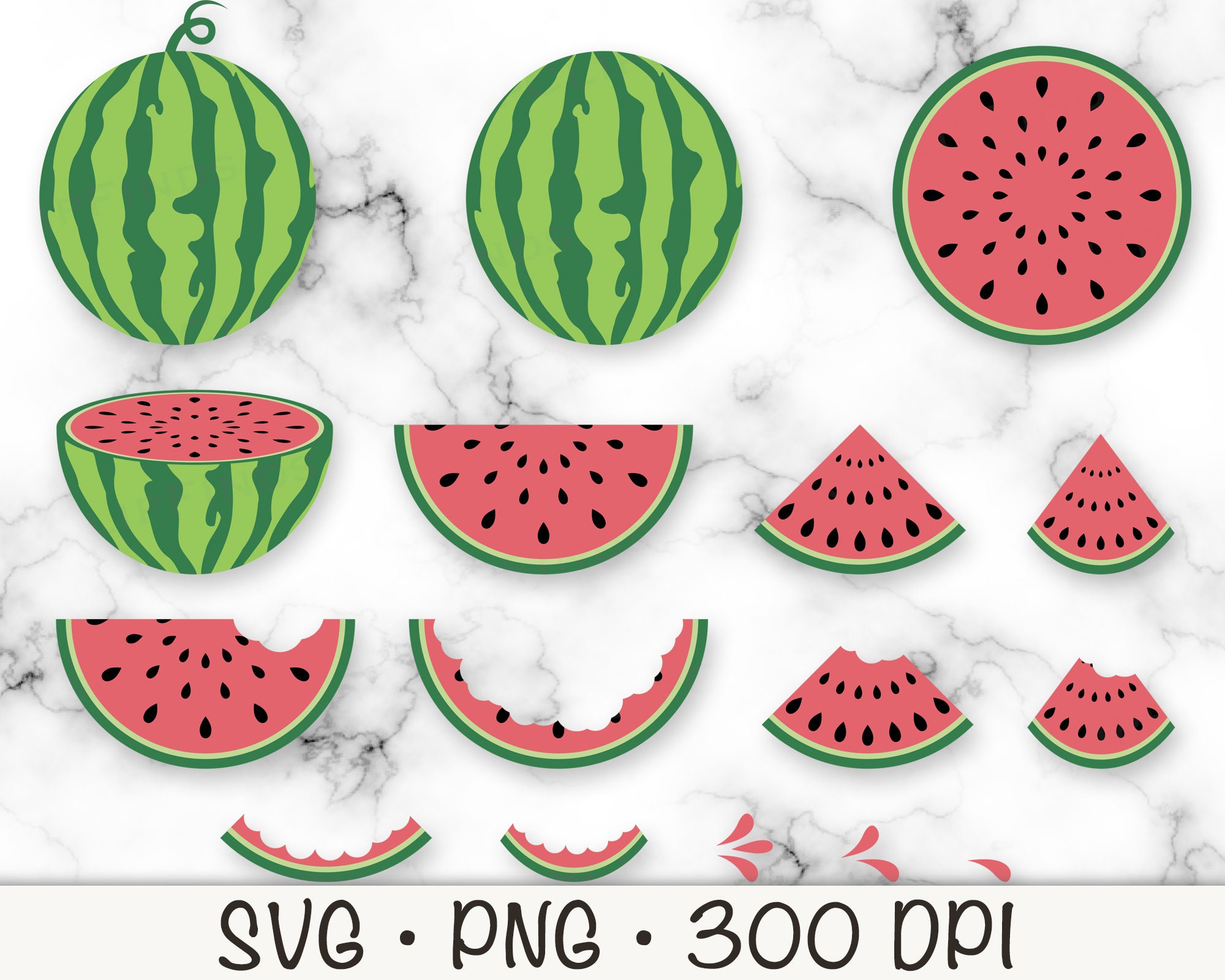 Watermelon SVG Watermelon Clipart Bitten Watermelon - Etsy