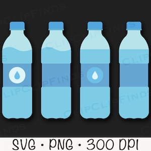 Water Bottle SVG, Water Bottle PNG, Water Bottle Clipart, Digital ...