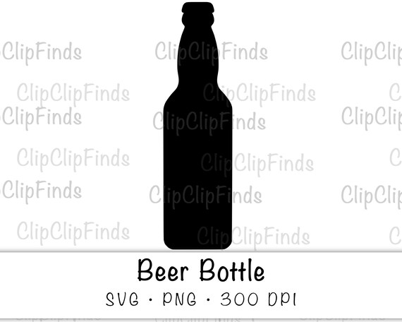 Beer Bottle SVG Vector Cut File and PNG Transparent Background - Etsy