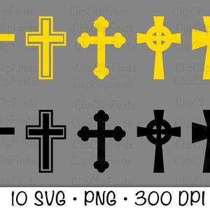 Cross SVG Cross Bundle Pack Cross Vector Christian Cross - Etsy