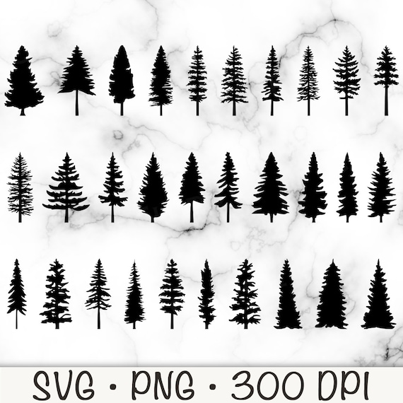 Evergreen Tree Silhouette Clip Art