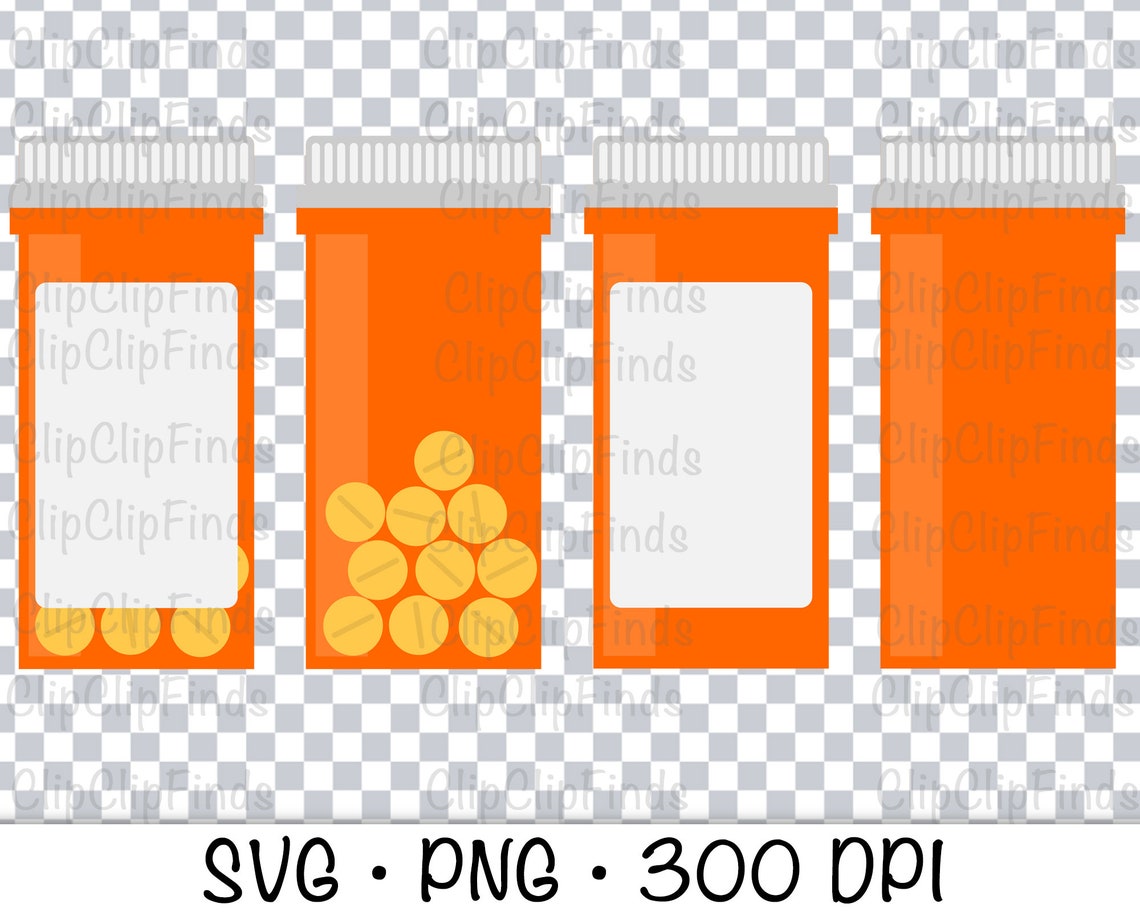 Medicine Bottle Bundle Prescription Bottle SVG PNG - Etsy