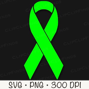Green Celiac Awareness Ribbon SVG Vector Cut File, PNG Transparent ...