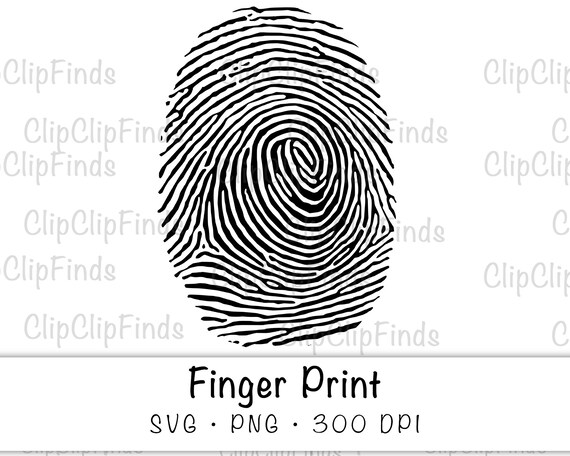 Fingerprint SVG and PNG Transparent Background Clip Art - Etsy