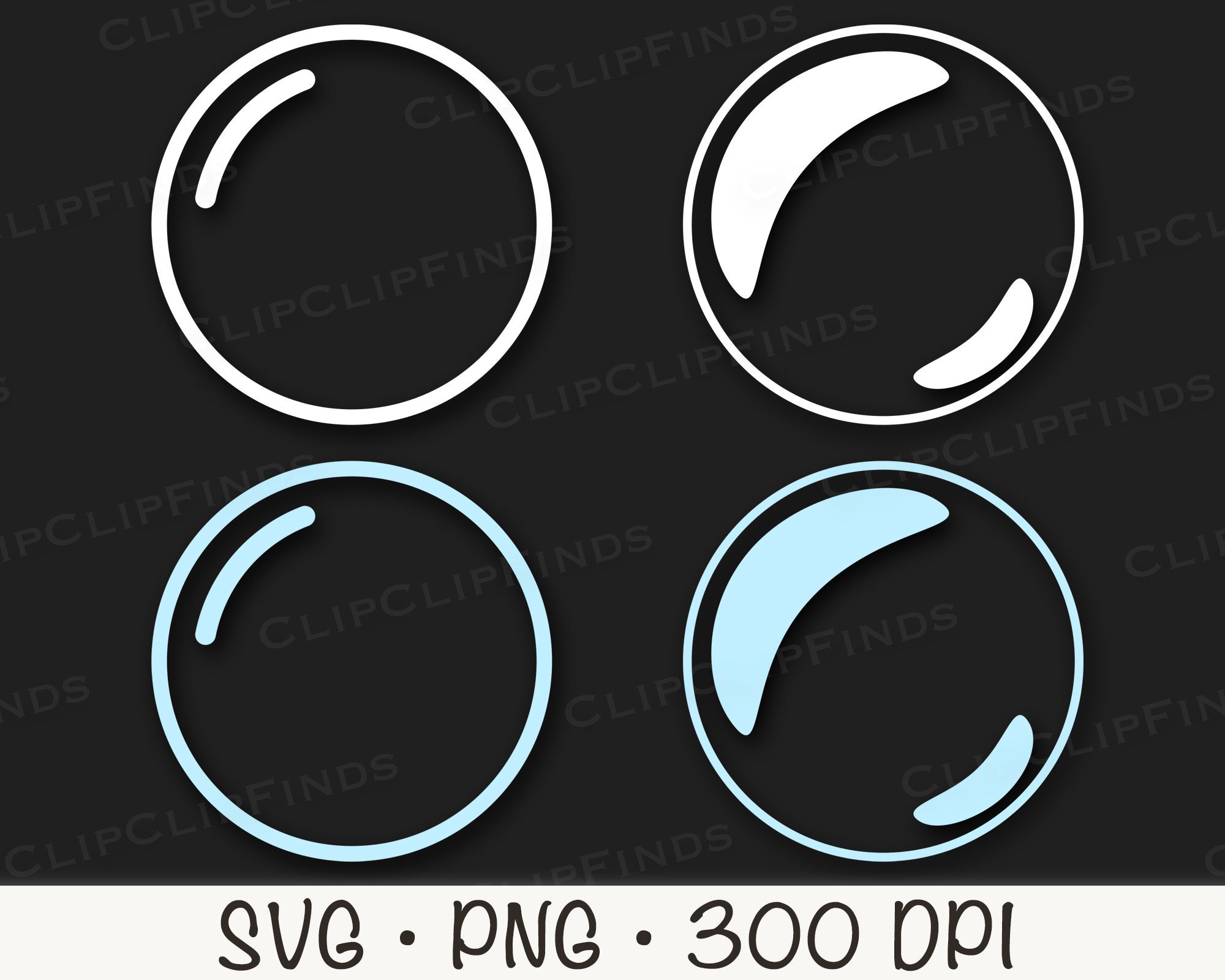 Bubble Outline SVG, Bubbles Clip Art, Bubbles PNG, Instant Digital ...