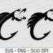 Fish Hook SVG, Fish on a Hook SVG Vector Cut File, Fish Hook PNG ...