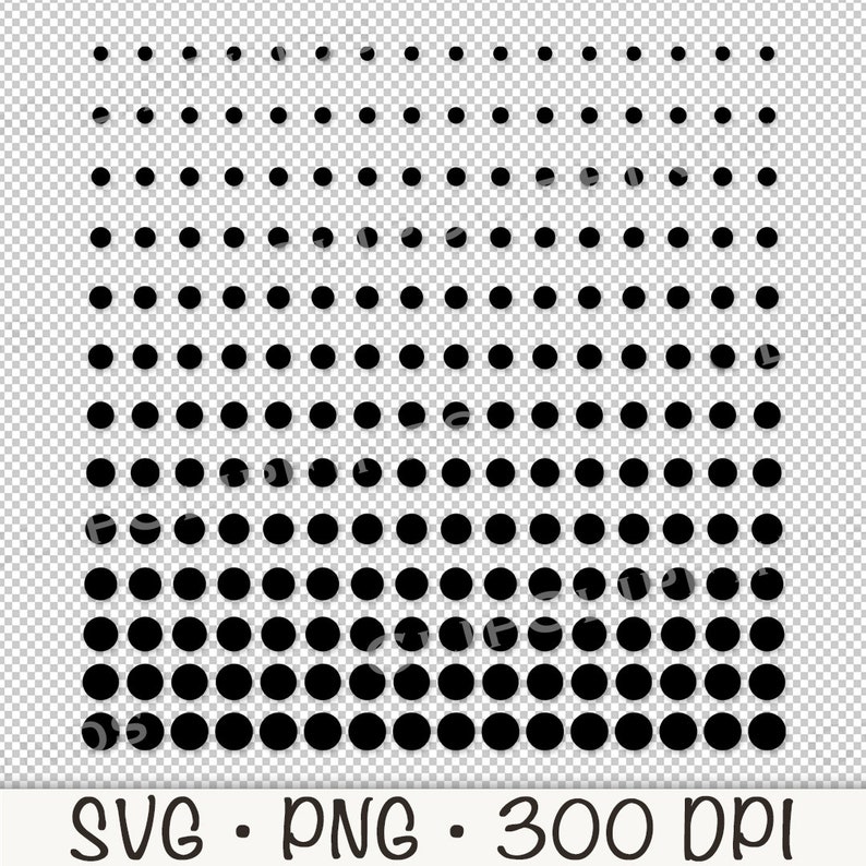 Halftone Dots SVG, Gradient Dots PNG, Ombre Dots Pattern, Comic Dots ...