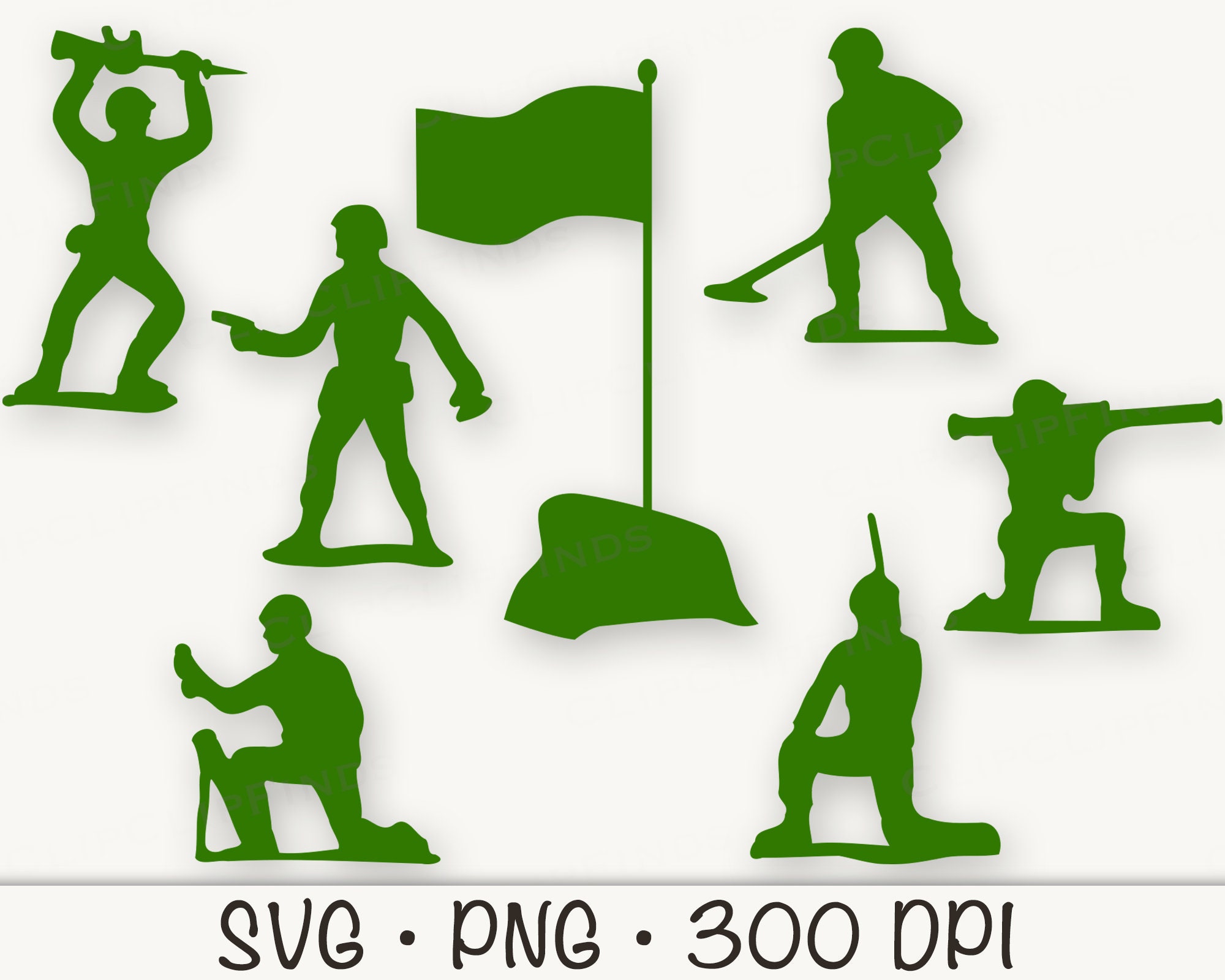 Green Army Men Toy Toy Army Clipart Svg Png Instant Etsy México