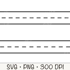 Dotted School Notebook Lines, SVG, PNG, Road Division Lines, Instant ...