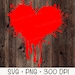 Bleeding Heart Splatter SVG Vector File and PNG Transparent Background ...