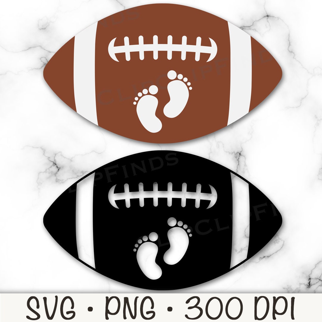 Football With Baby Feet SVG, PNG, Pregnancy Announcement, New Player to ...