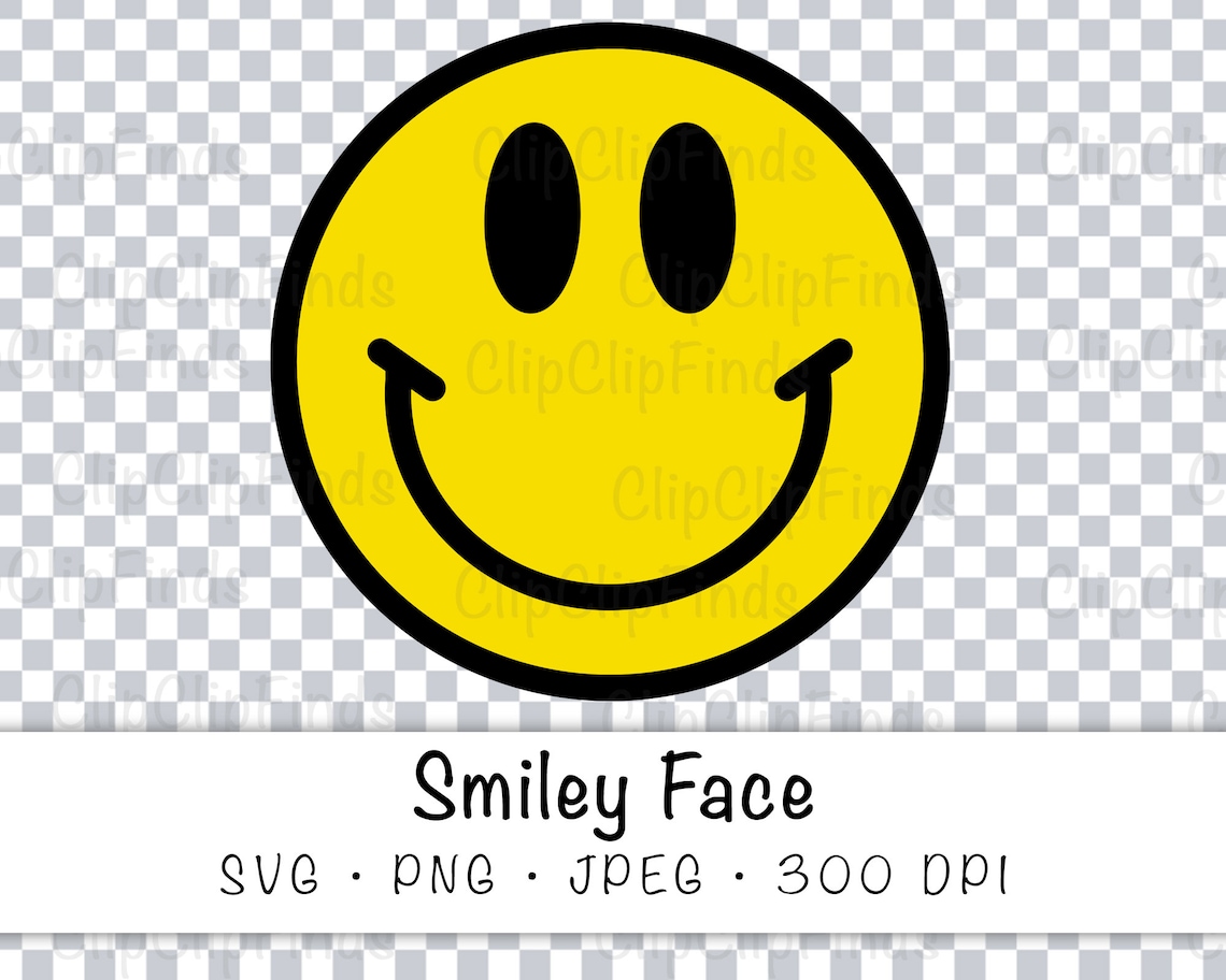 Smiley Face Groovy Retro SVG Vector Cut File PNG - Etsy México