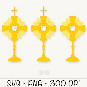 Monstrance Bundle, Eucharist, Body of Christ, SVG, PNG, Clip Art ...