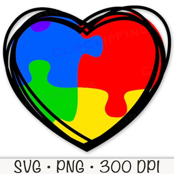 Autism Awareness Heart Image Of Colourful Puzzle Pieces Autism