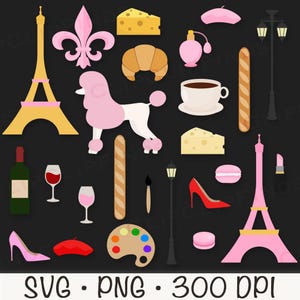 Paris Clipart, Paris PNG, Paris SVG, Travel, Pink Paris Clipart, Eiffel ...