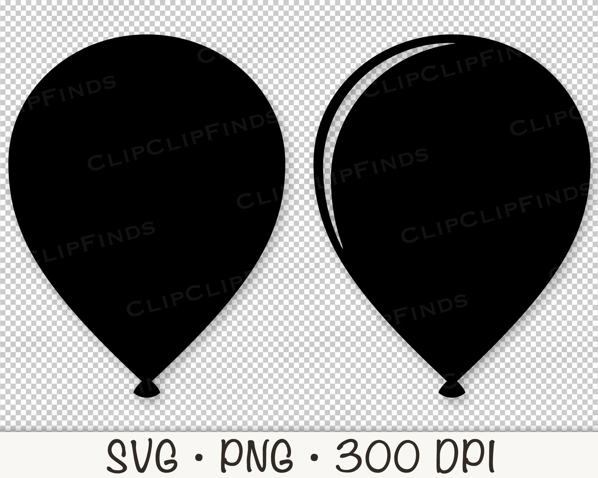 Balloon Silhouette: Vector Cut File (SVG, PNG, Digital Download) - Etsy