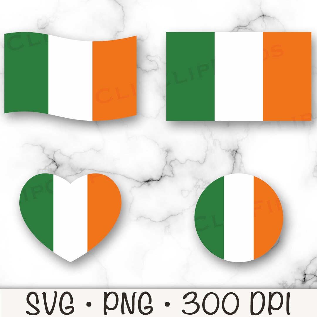 Irish Flag SVG, Irish Heart PNG, Irish Circle Flag Icon, Ireland, Saint ...