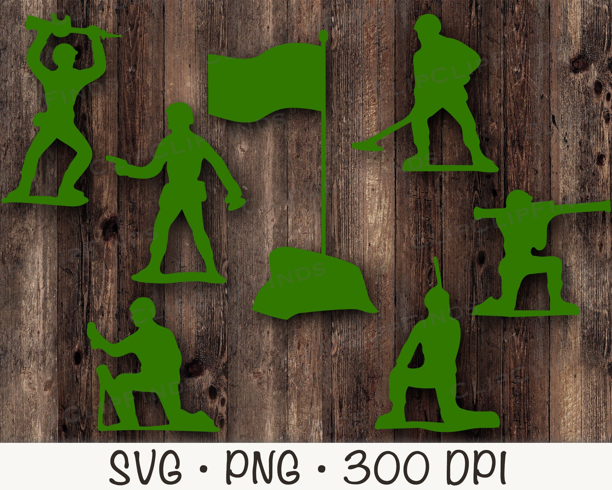 Green Army Men Toy Toy Army Clipart SVG PNG Instant - Etsy UK