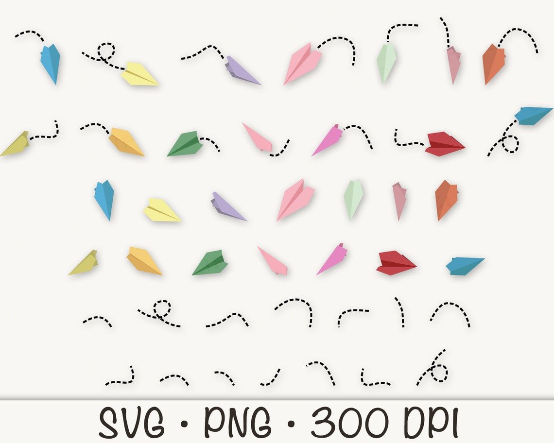 Paper Plane SVG Paper Plane Clipart Flying Planes With - Etsy