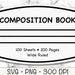 Composition Notebook Label, SVG, PNG, Instant Digital Download - Etsy