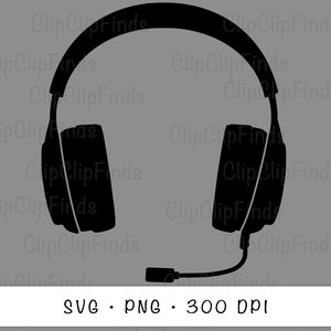 Gaming Headset Earphones SVG Vector Cut File and PNG - Etsy