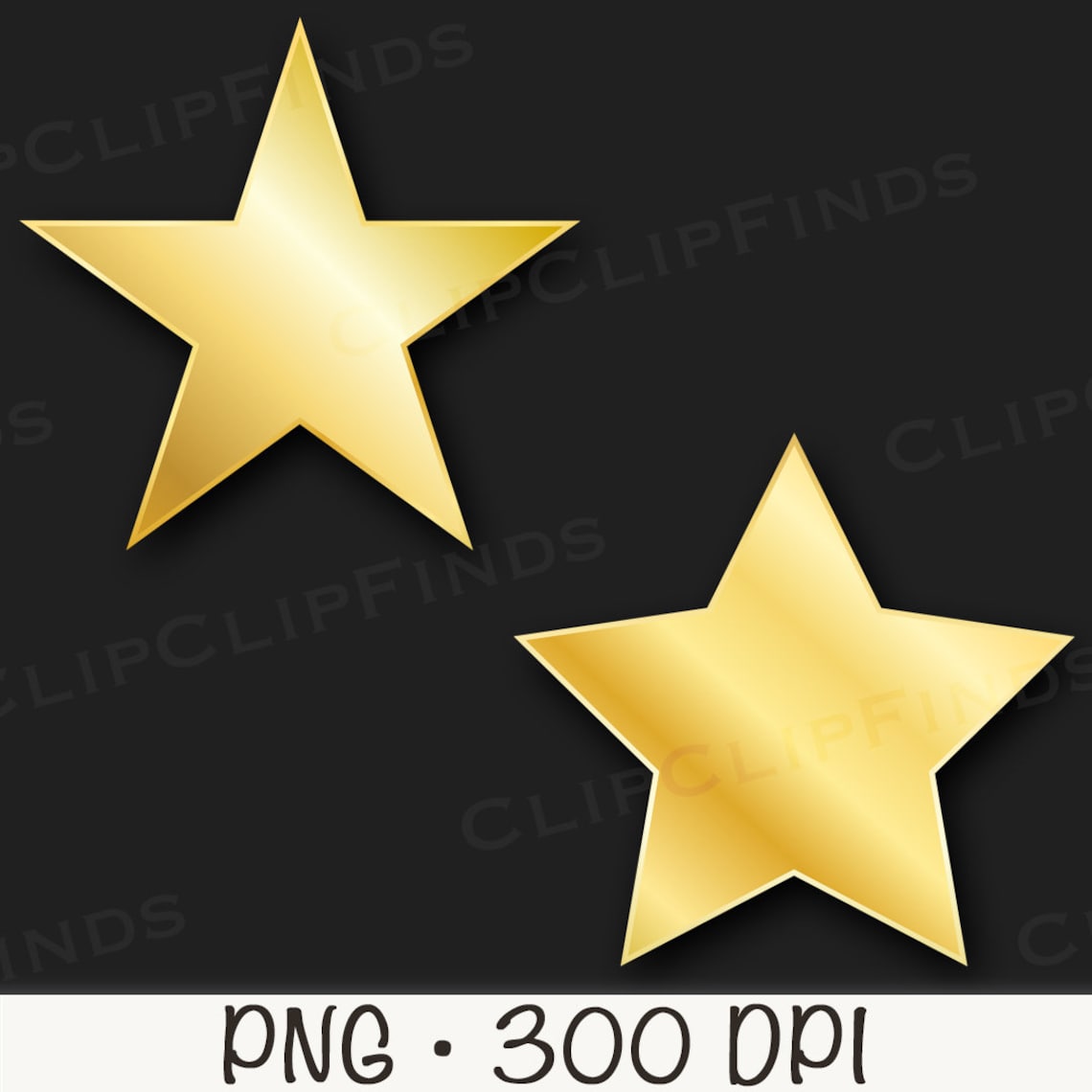 Gold Star Clipart, Gold Star PNG, Gold Star Overlay, Digital Download ...